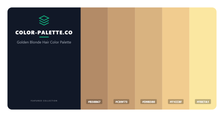 Golden Blonde Hair Color Palette - Color-Palette.co